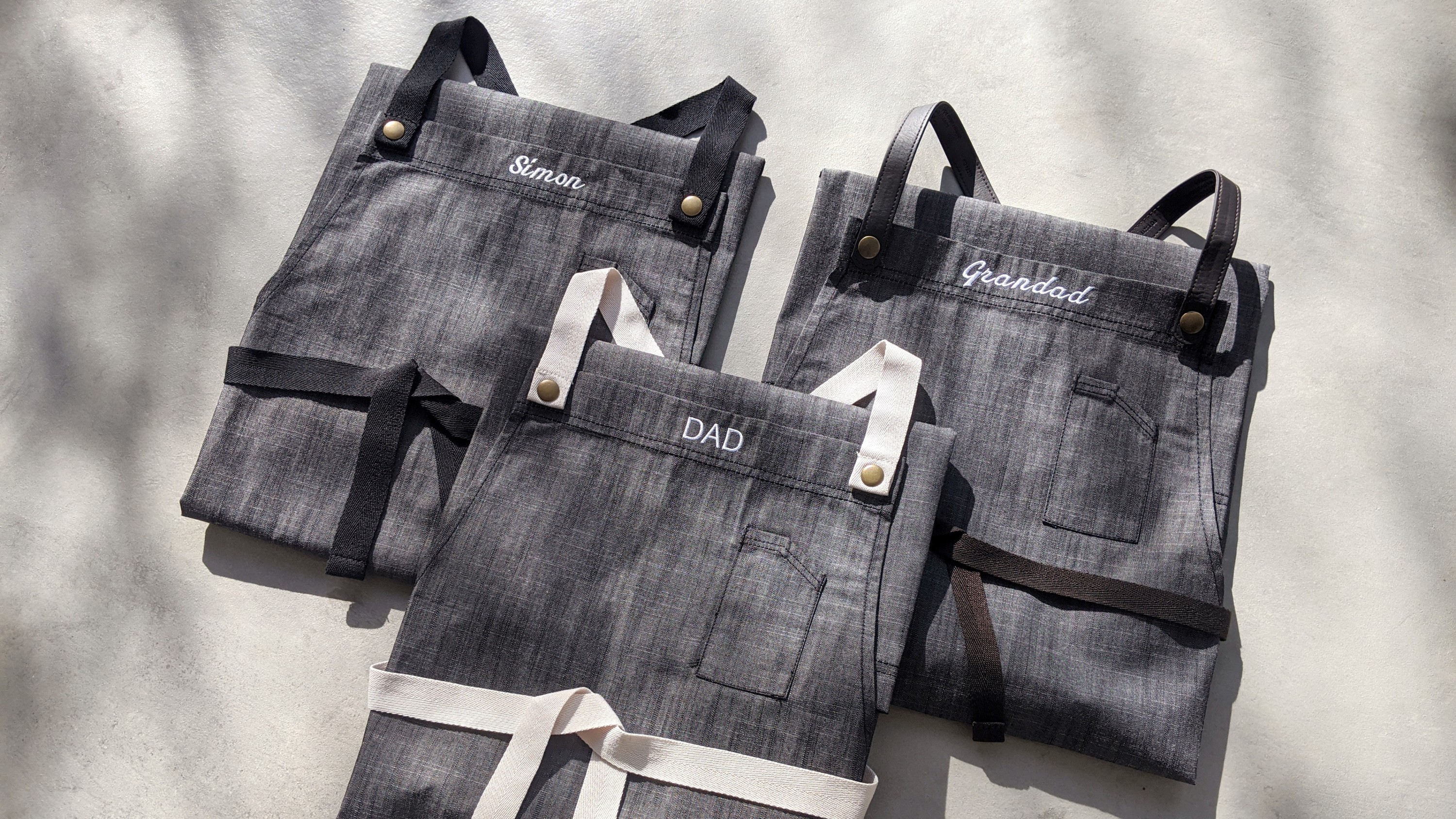 Treat your dad to a personalised Cargo Crew apron of his very own