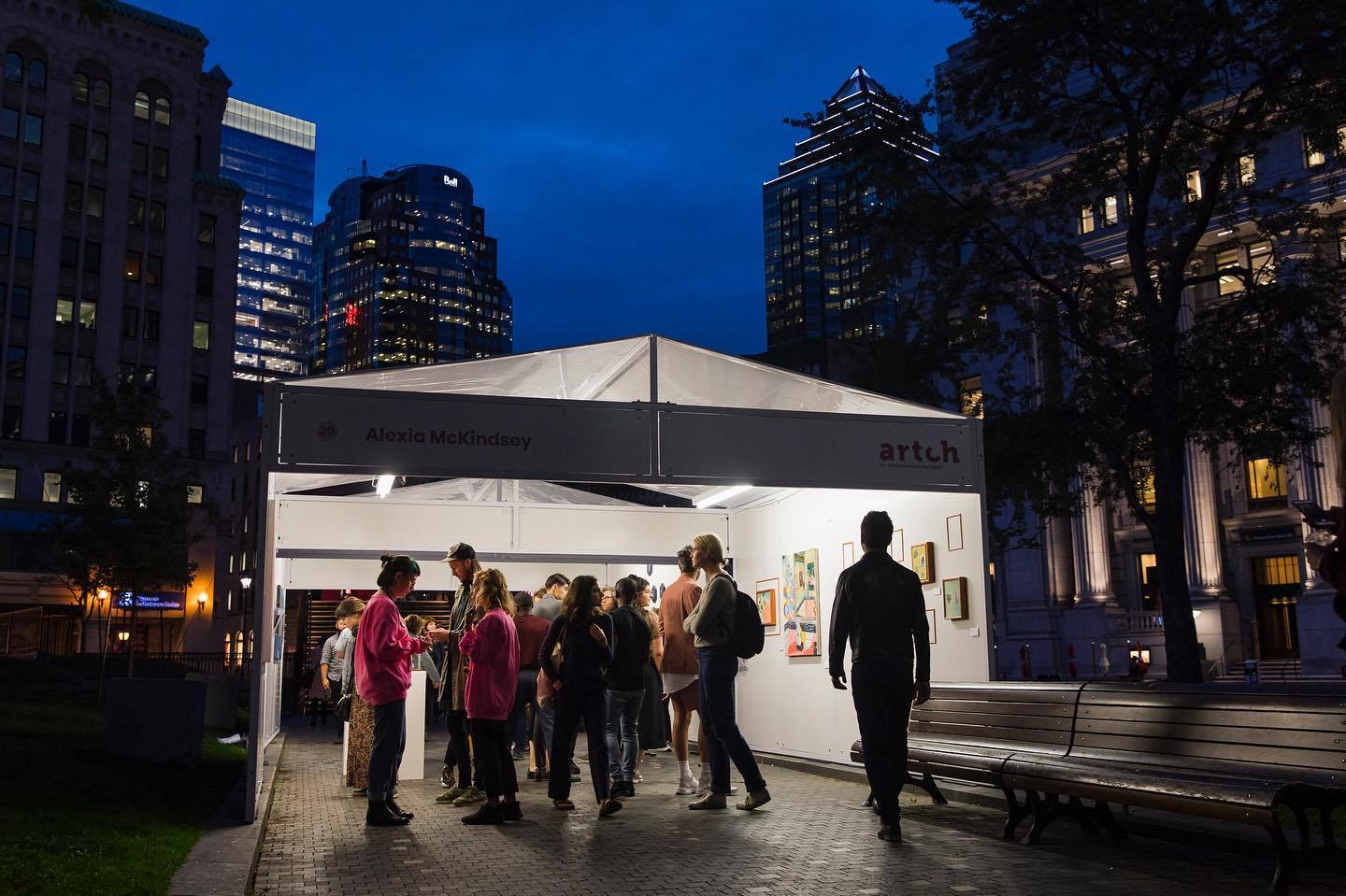 A free outdoor open-air art gallery pop-up is setting up in a downtown ...