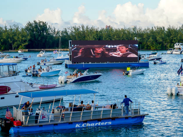 This floating cinema returns to Miami for a month of boat-in movies