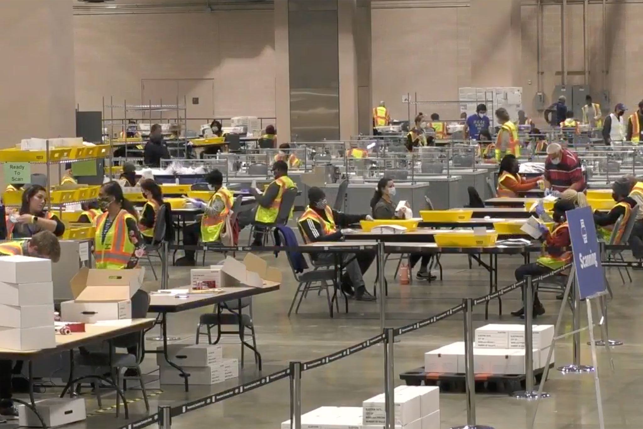This live stream of the votes being counted in Philadelphia right now ...