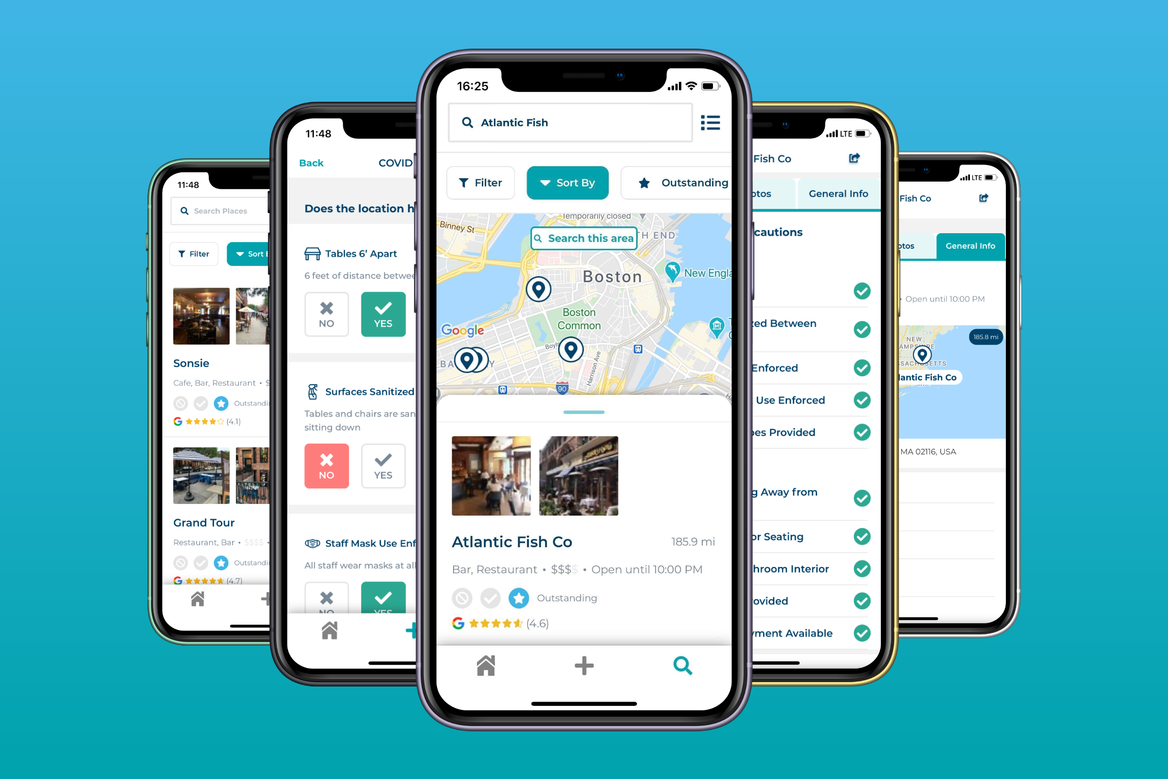 A free app for finding COVID-safe restaurants launches in Boston
