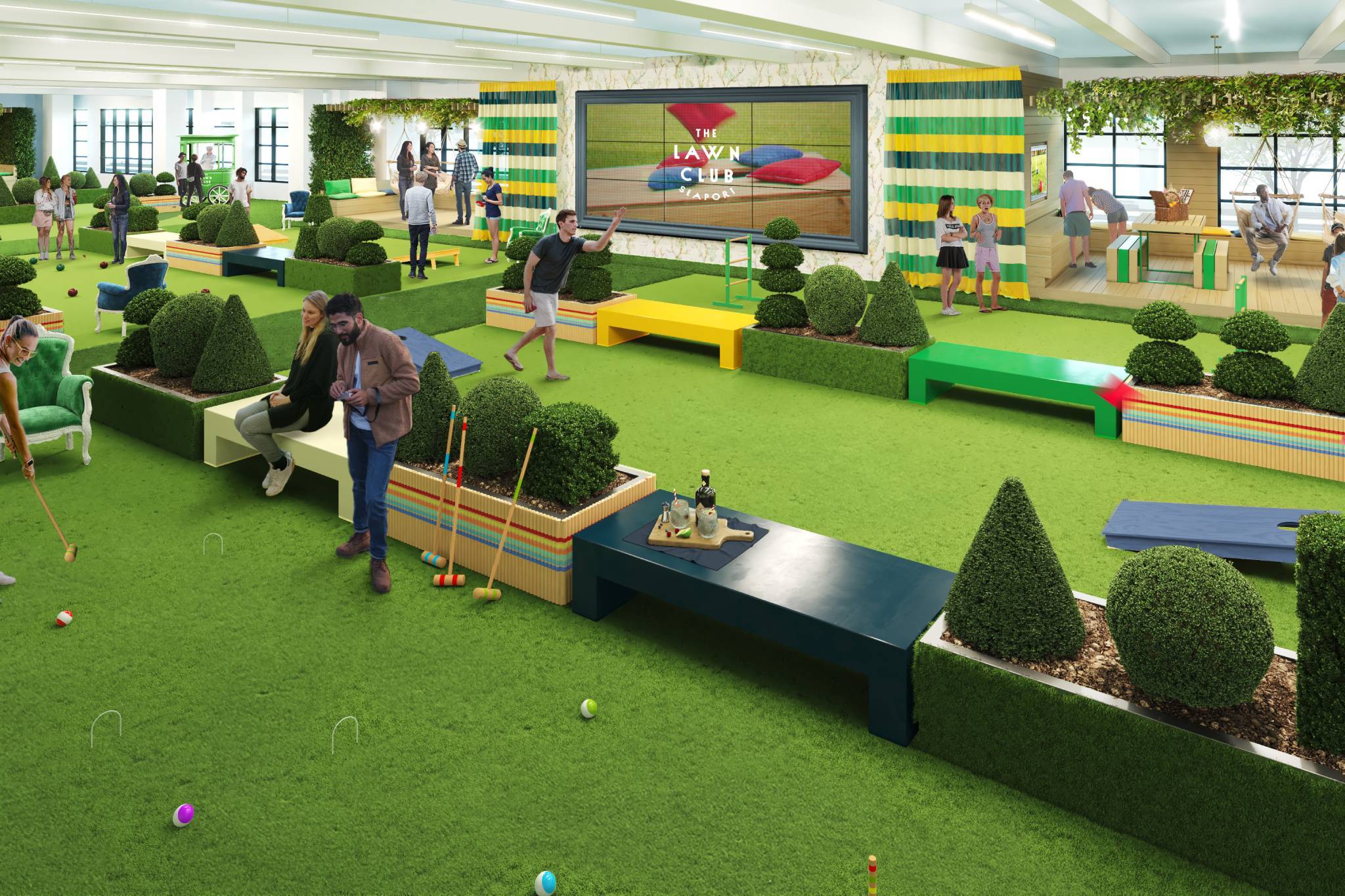 Rentable “mini backyards” will soon pop up at The Lawn Club in downtown NY