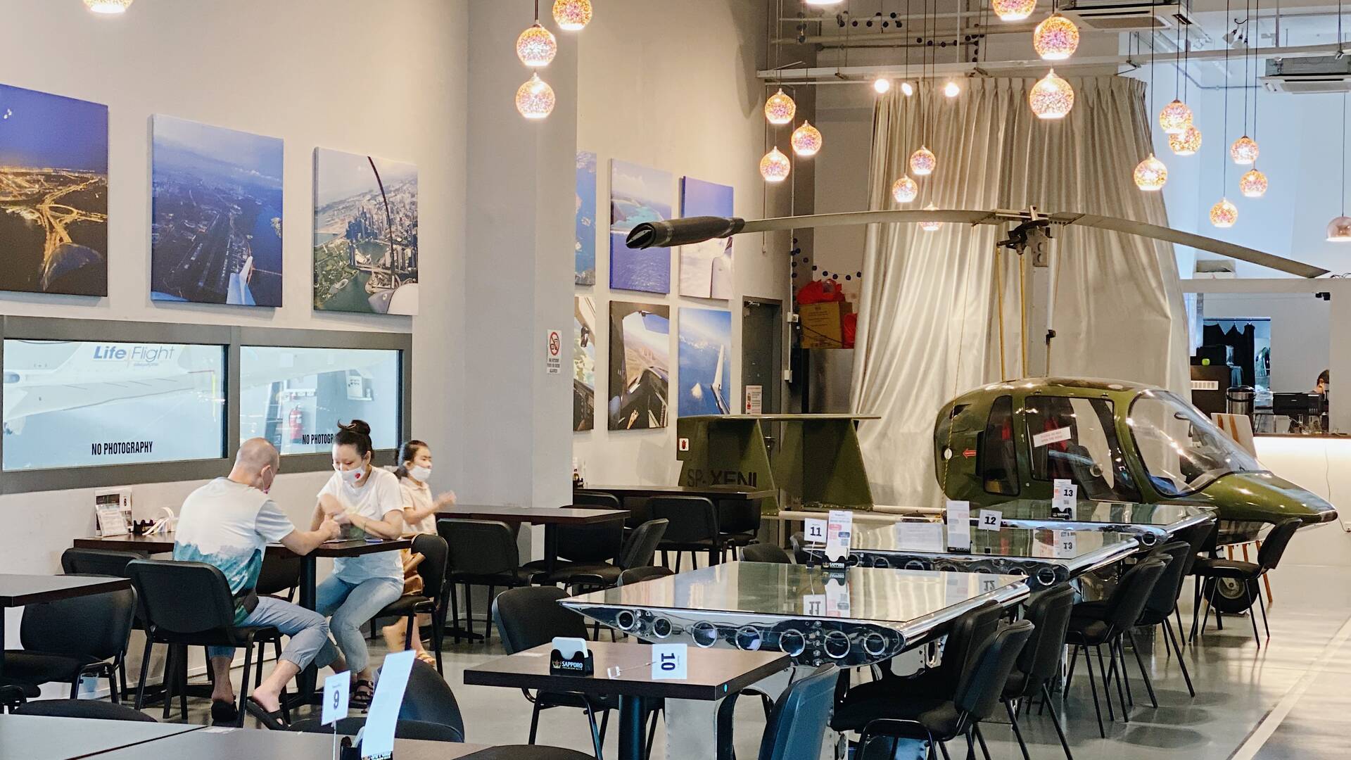 Hangar 66: a hidden aviation-themed café located inside a plane hangar