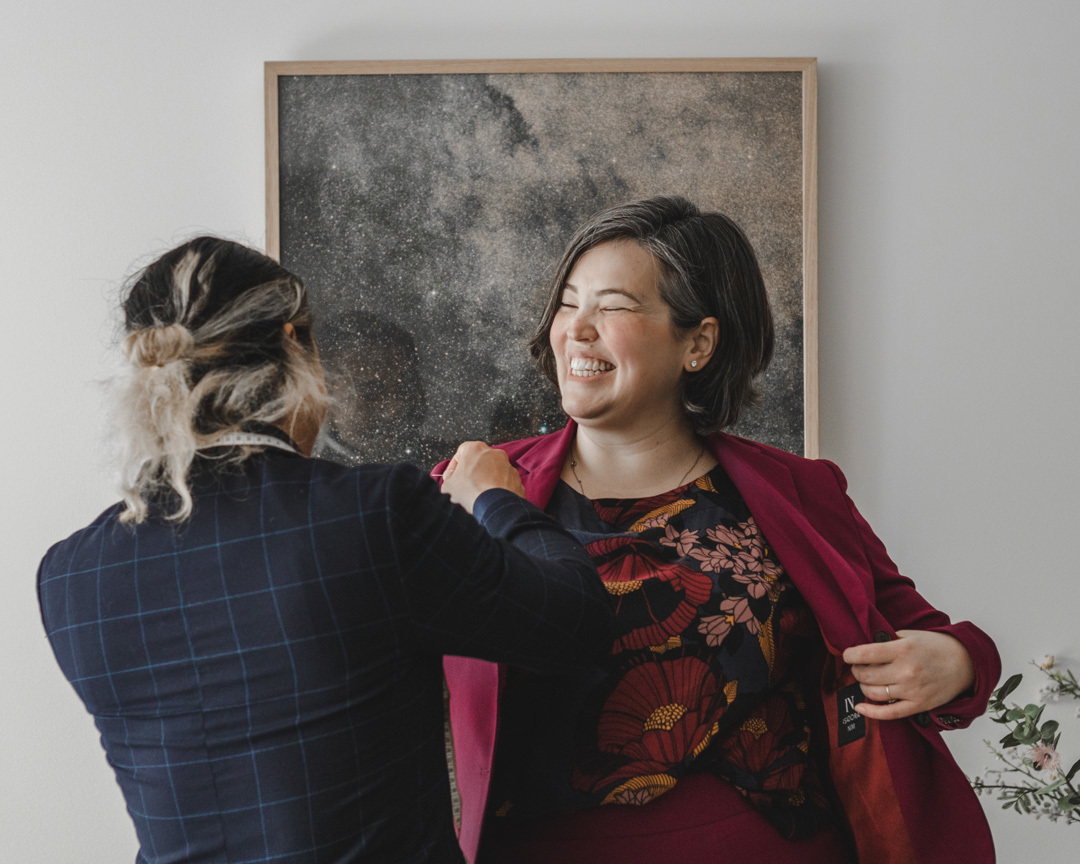 Isadora Nim makes custom-made women's suits