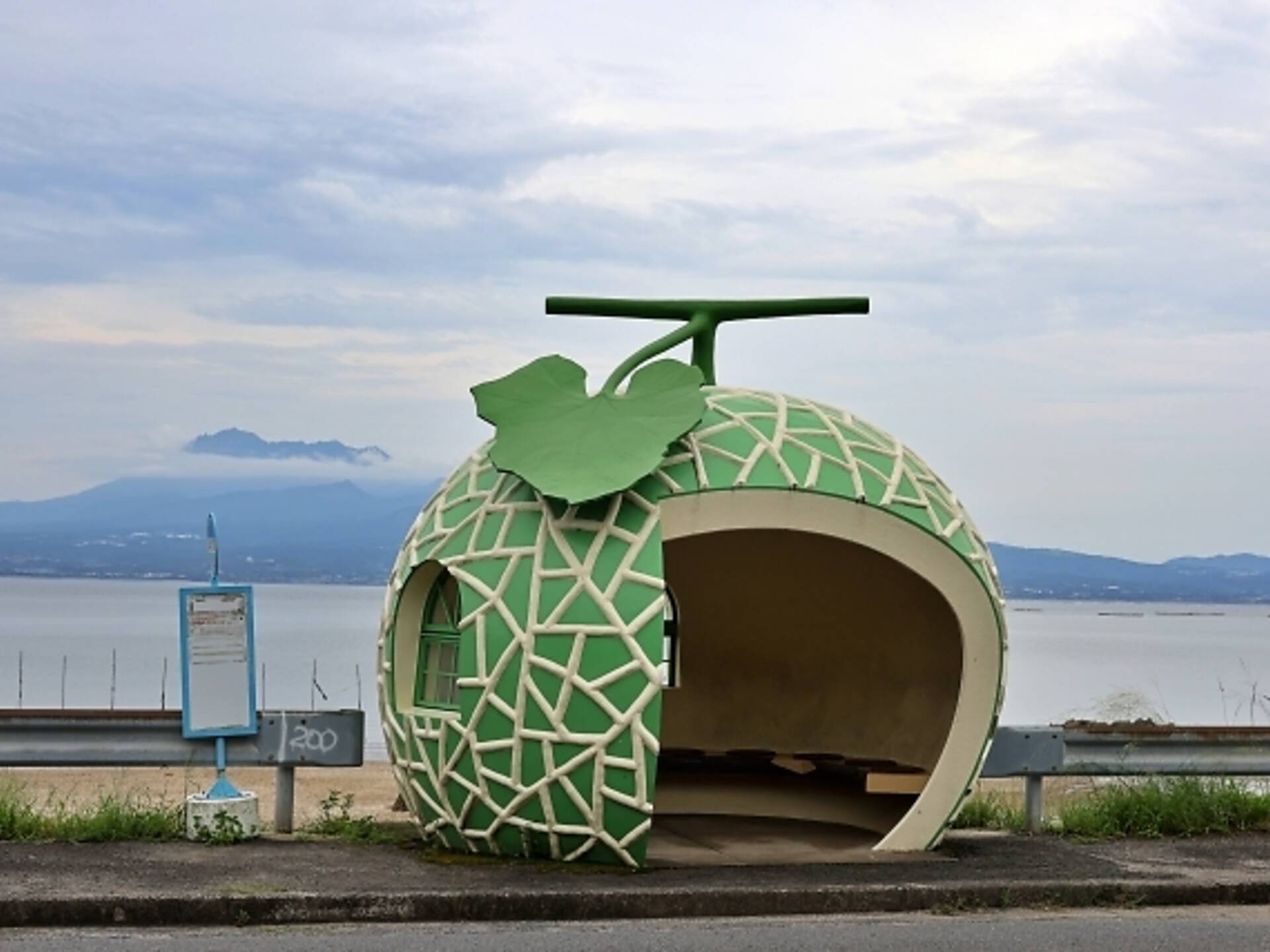 The adorable fruit-shaped bus stops of Nagasaki, Japan