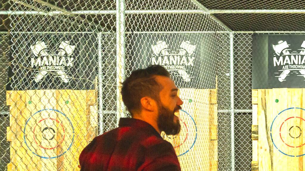 Maniax has a massive axe-throwing venue in Marrickville, Sydney