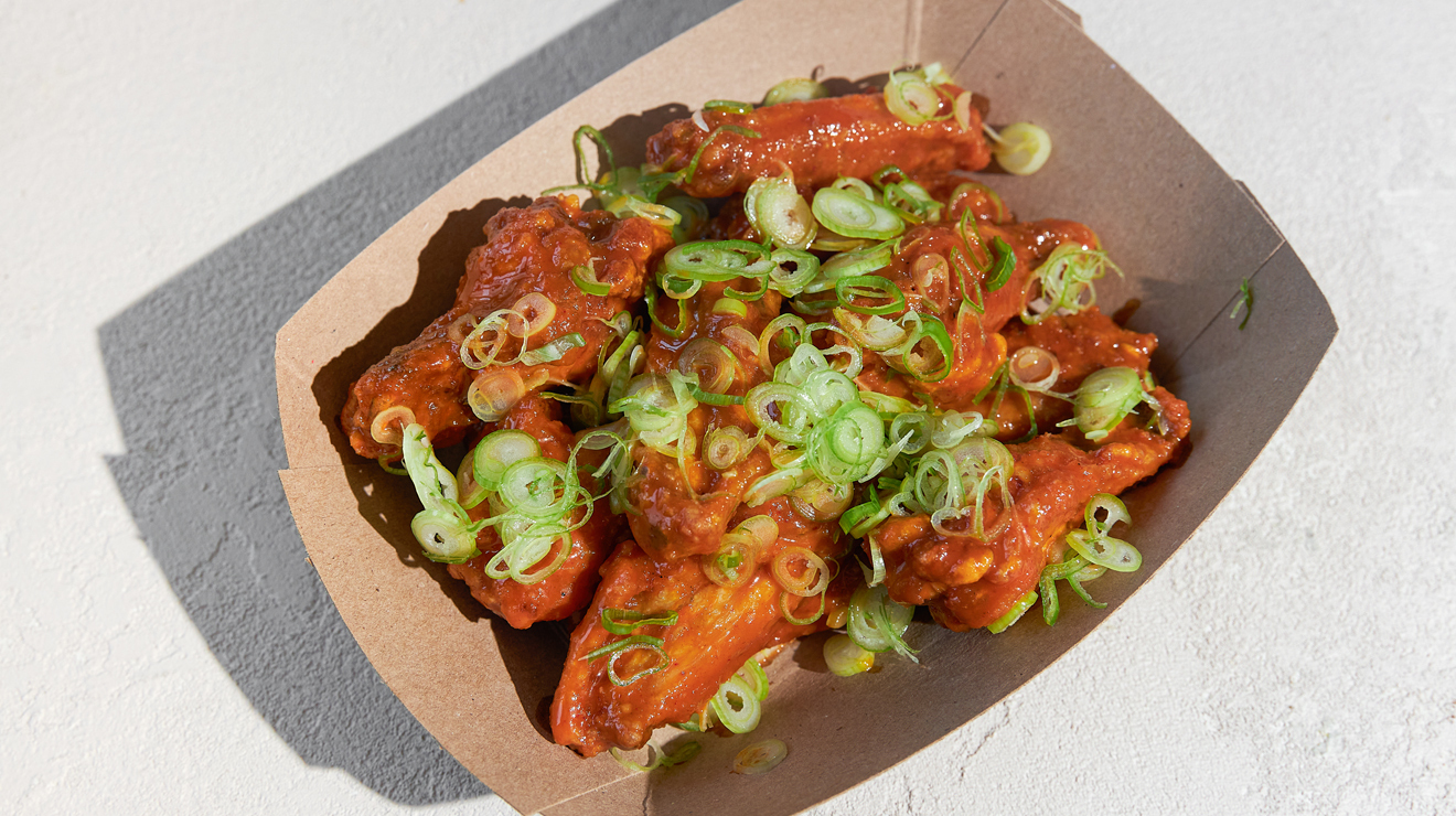 Get Pecking House's fried chicken via pick-up or delivery