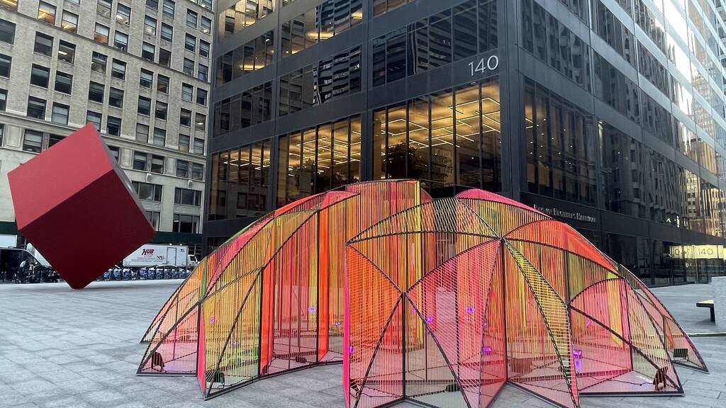 Walk through a colorful public art installation in NYC right now