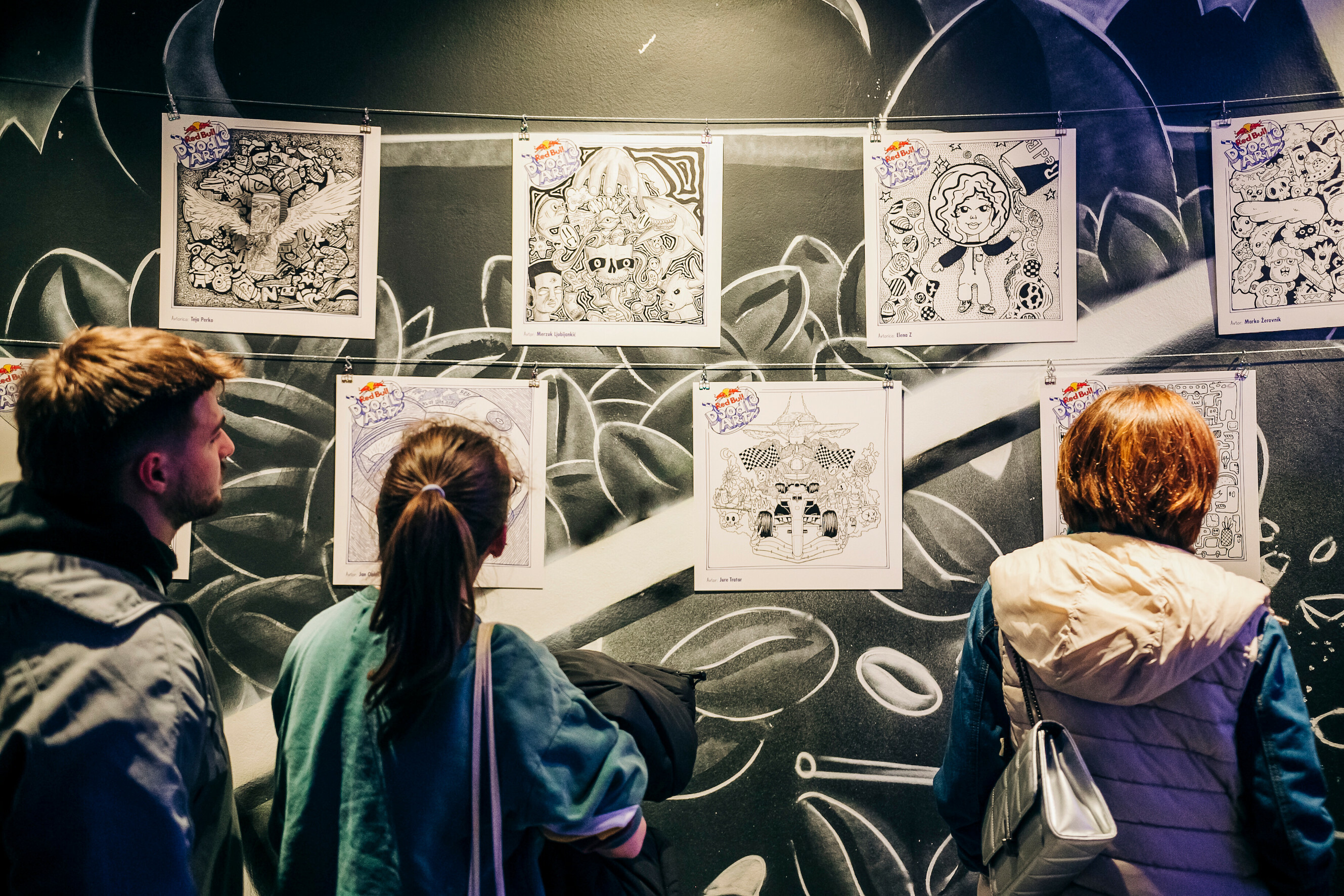 Há uma competição de doodle art e a final é de entrada livre