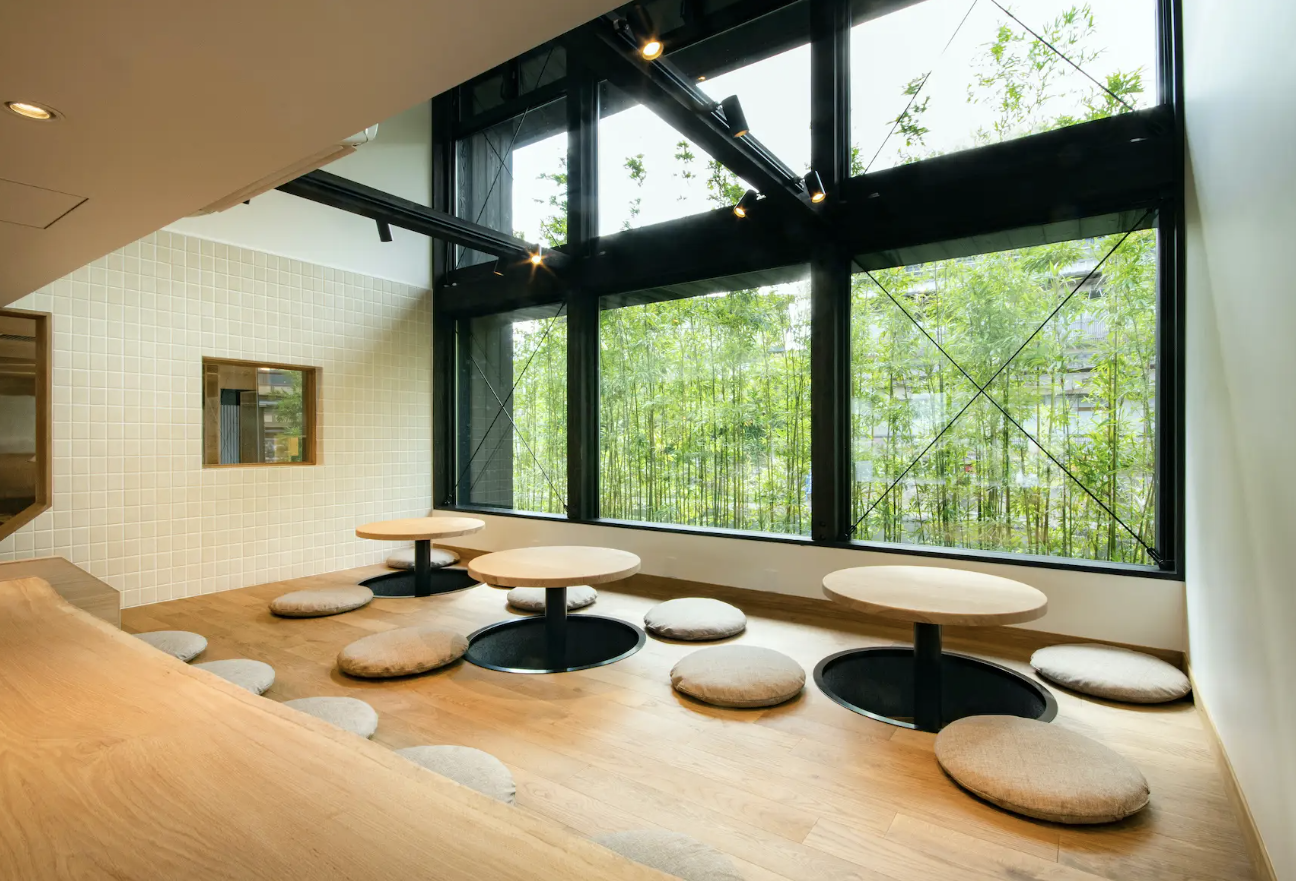 This Zen café in Arashiyama, Kyoto offers afternoon tea with matcha scones
