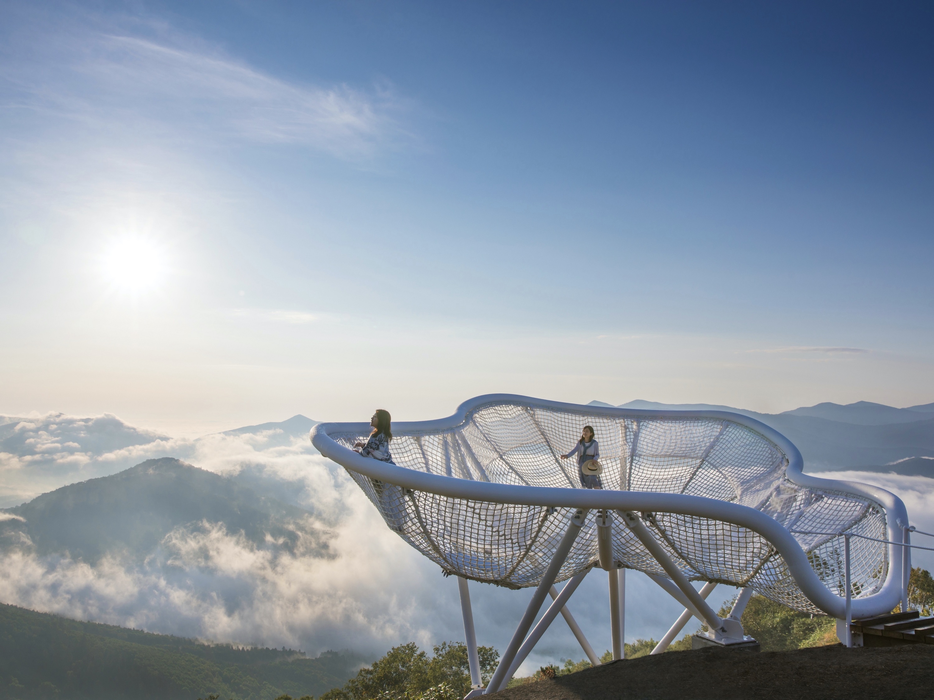 Mountaintop Unkai Terrace in Hokkaido opens out to a sea of clouds