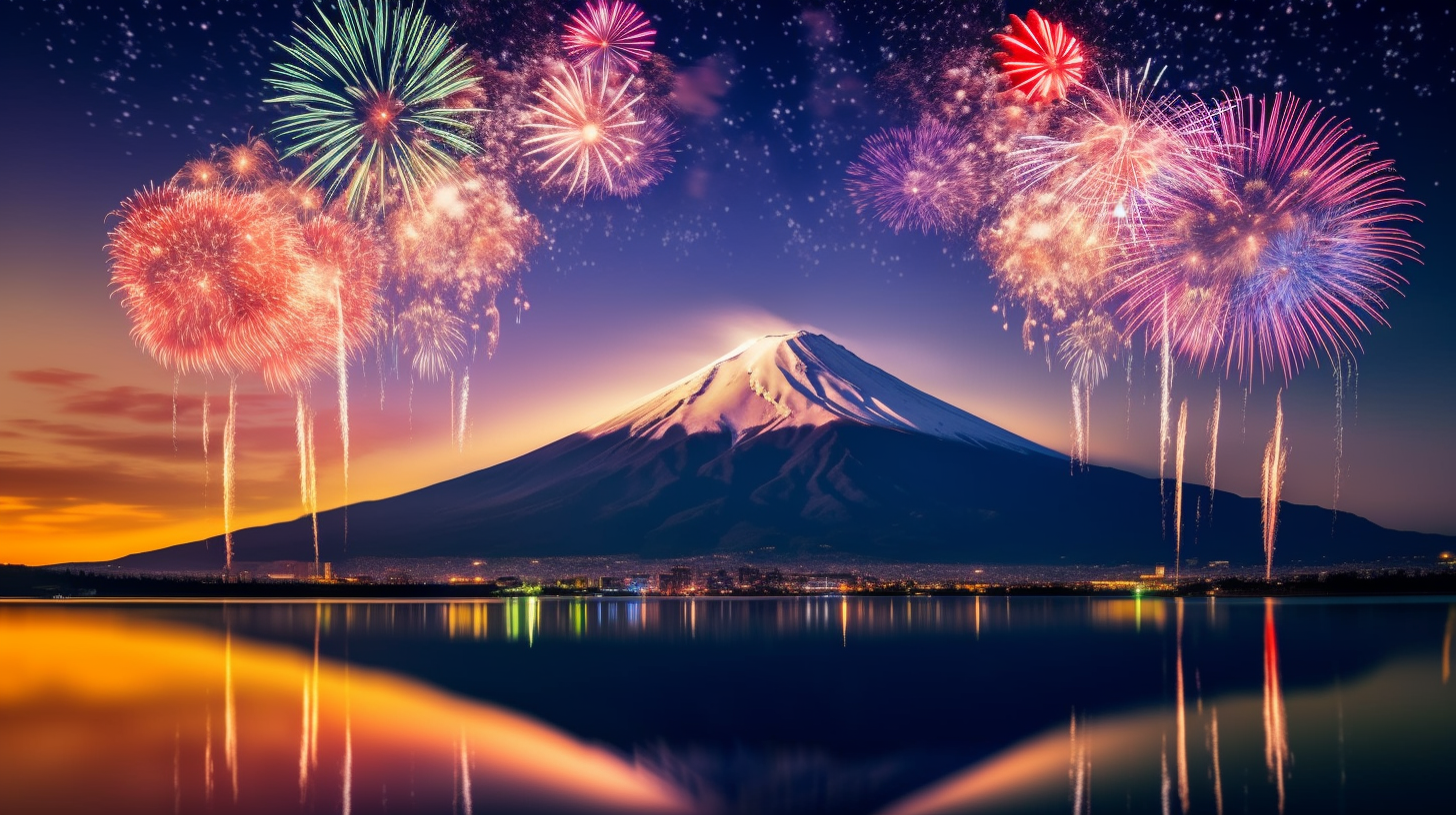 There’s a DJ rave and fireworks festival at Mt Fuji's Yamanakako Lake