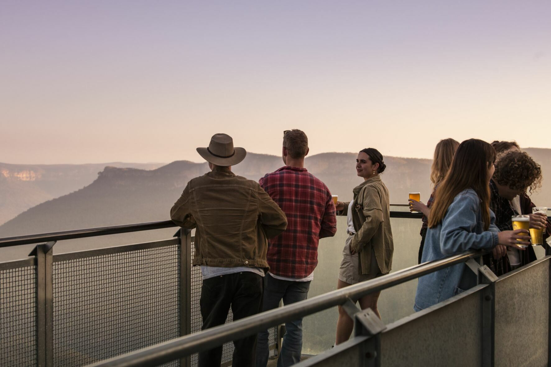 Scenic World's Terrace Bar overlooks the stunning Three Sisters