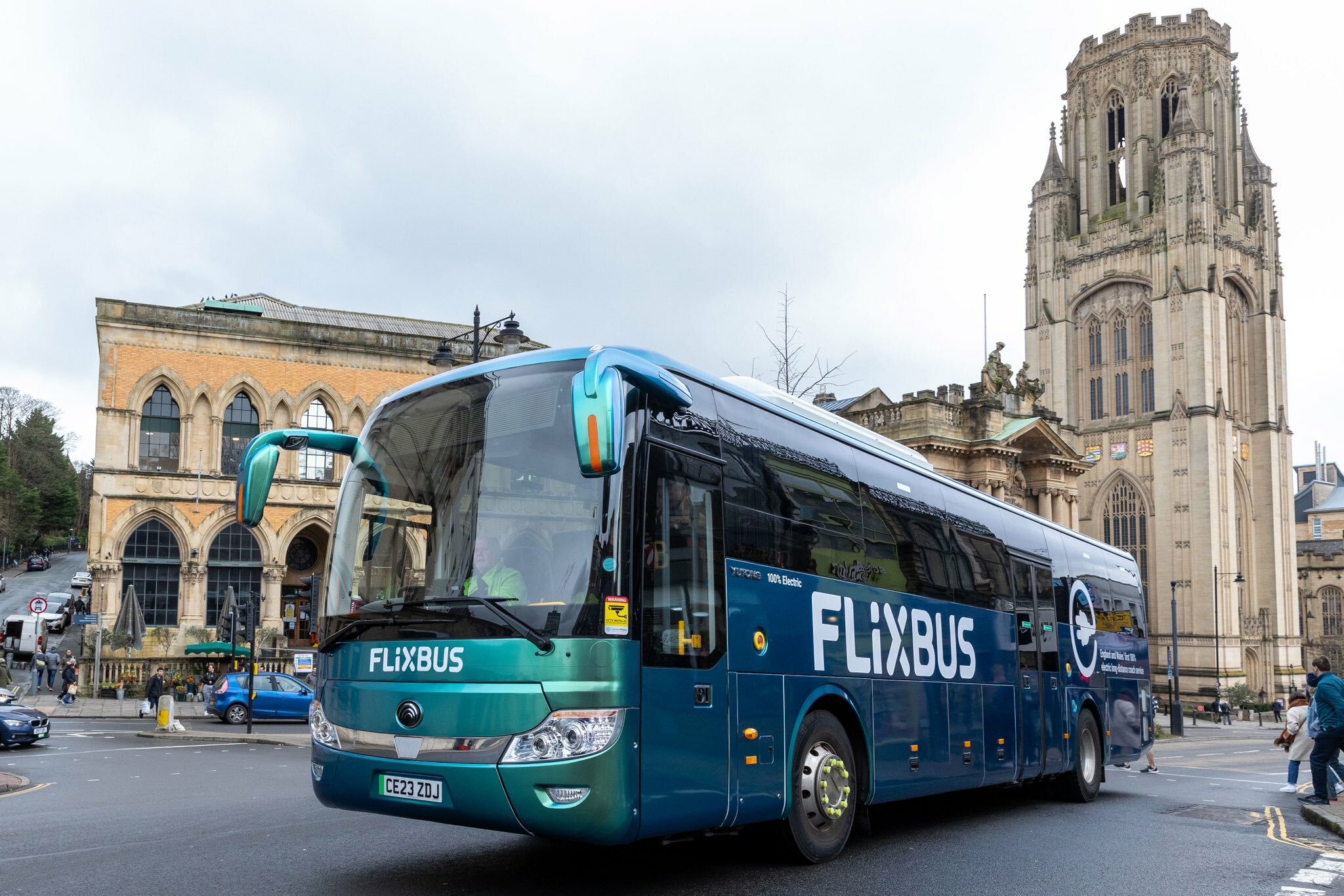 The First Ever Electric Bus Between England and Wales Has Just Launched