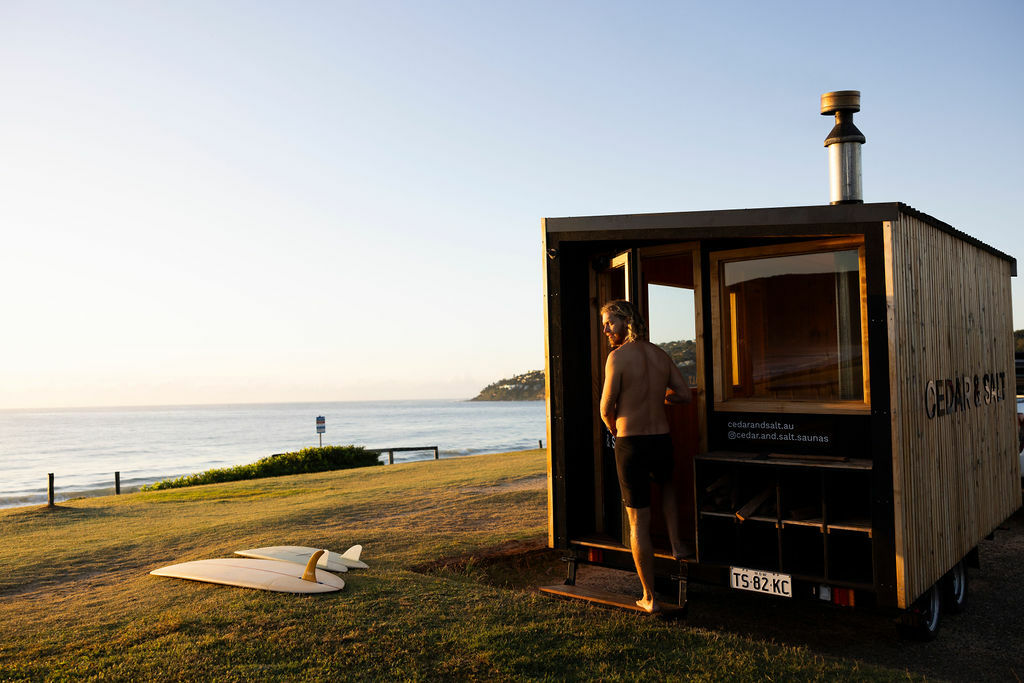 This dreamy Finnish sauna will be on Quarantine Beach's shoreline