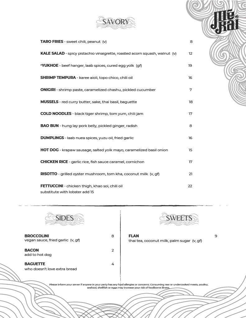 Merai Opens in Brookline with Thai-Inspired Pub Menu