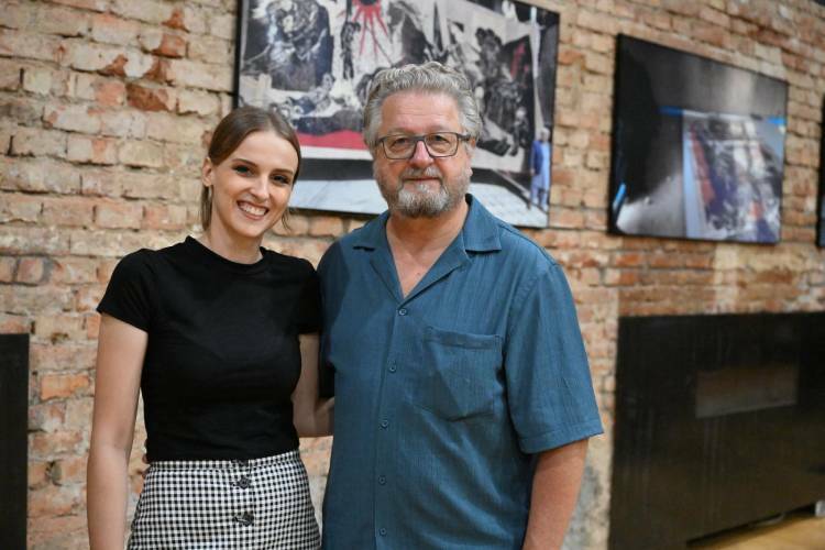 Laibach's Ivan Novak opens his new exhibition at Lauda in Zagreb