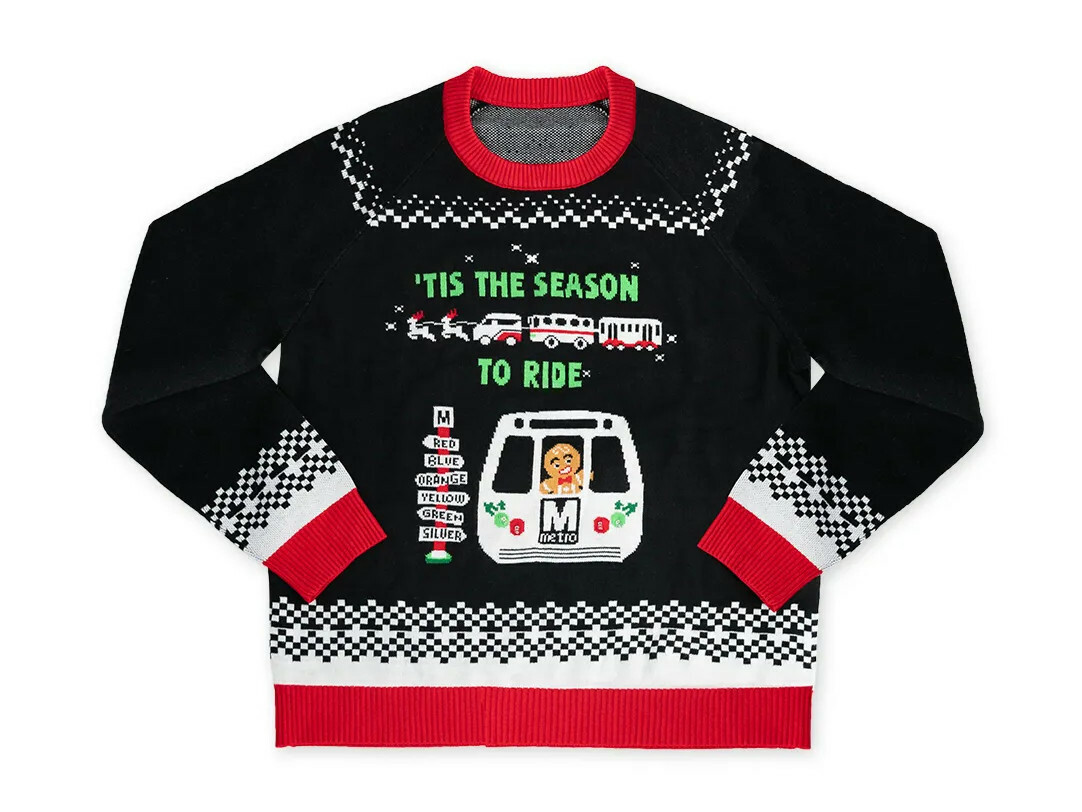 WMATA Reveals New Metro Holiday Sweater and Other Merch