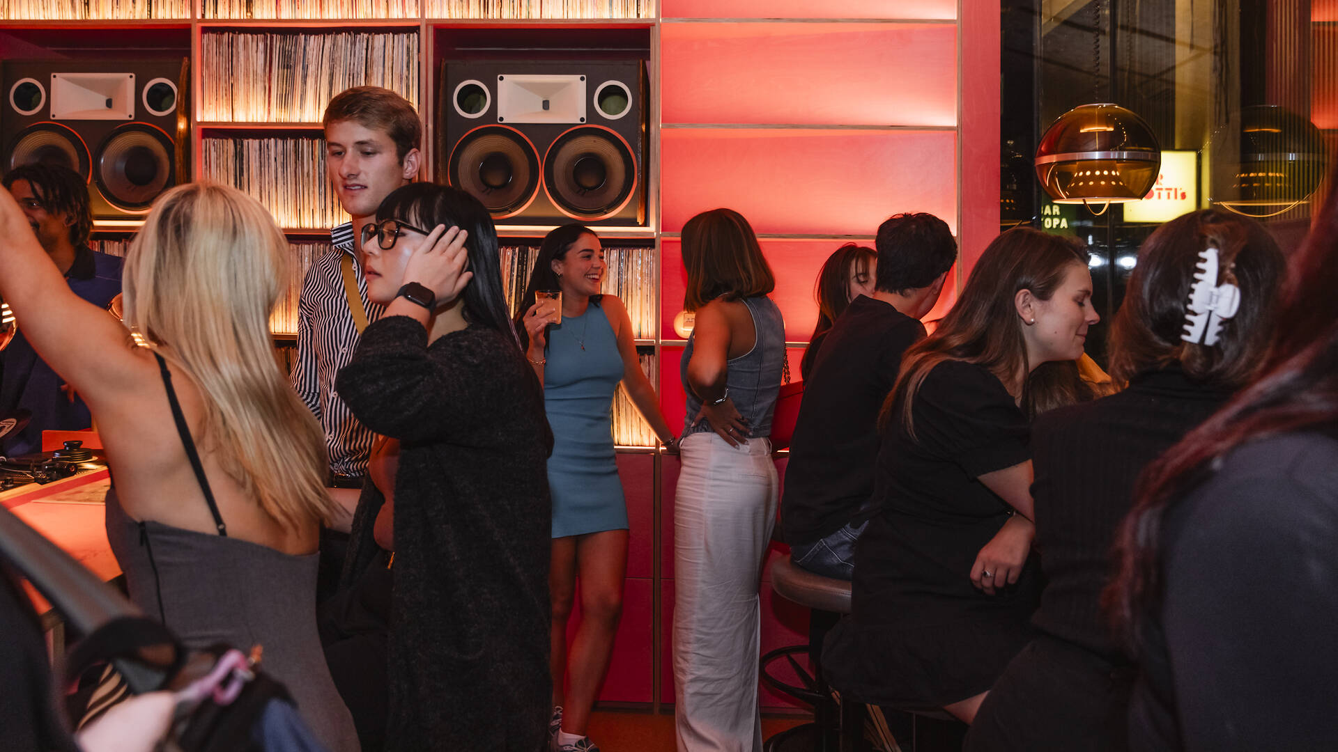Jam Bar is George St's peach-coloured Tokyo-inspired record bar