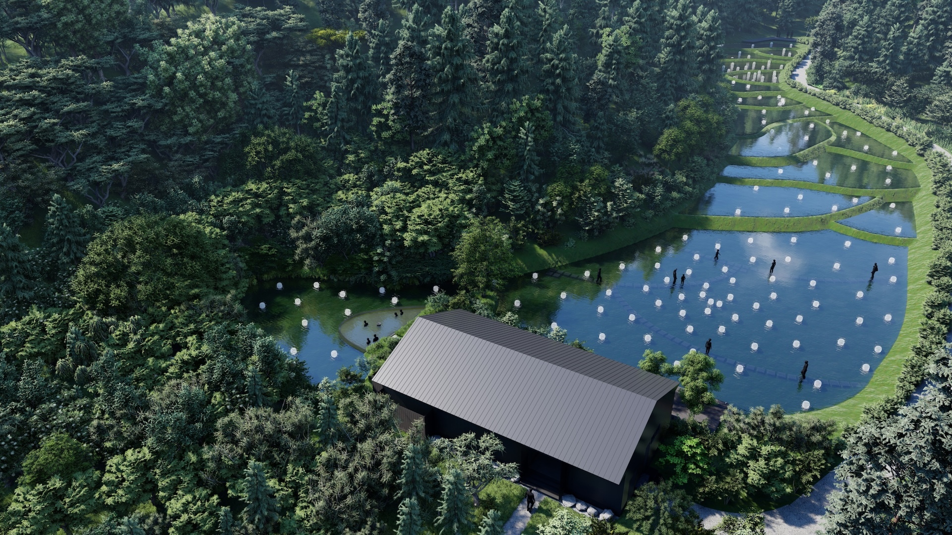 teamLab opens a new permanent exhibition at a rice terrace in Ibaraki