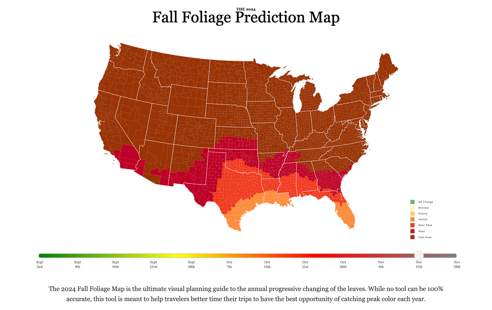 This fall foliage map predicts when Los Angeles will hit its colorful peak