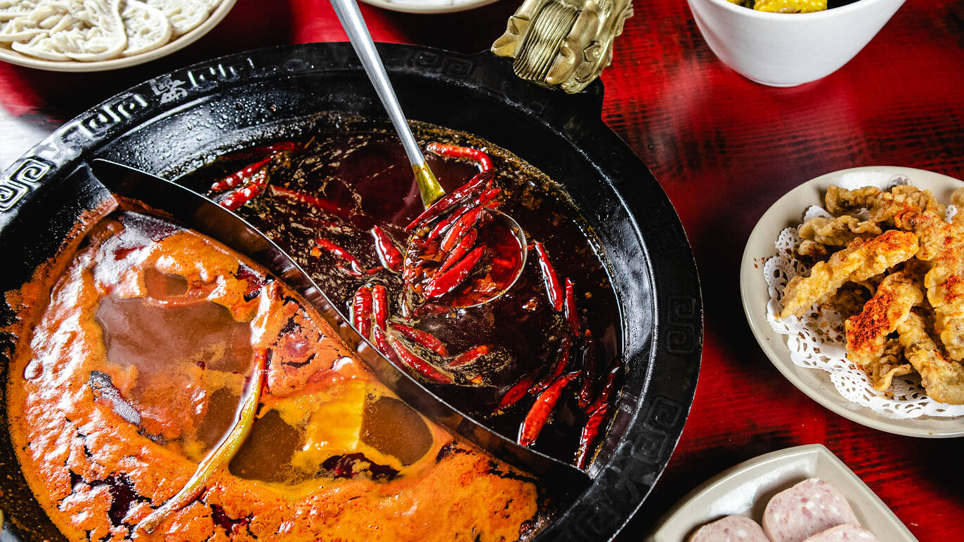 Panda Hot Pot is a theatrical hot pot extravaganza in Carlton