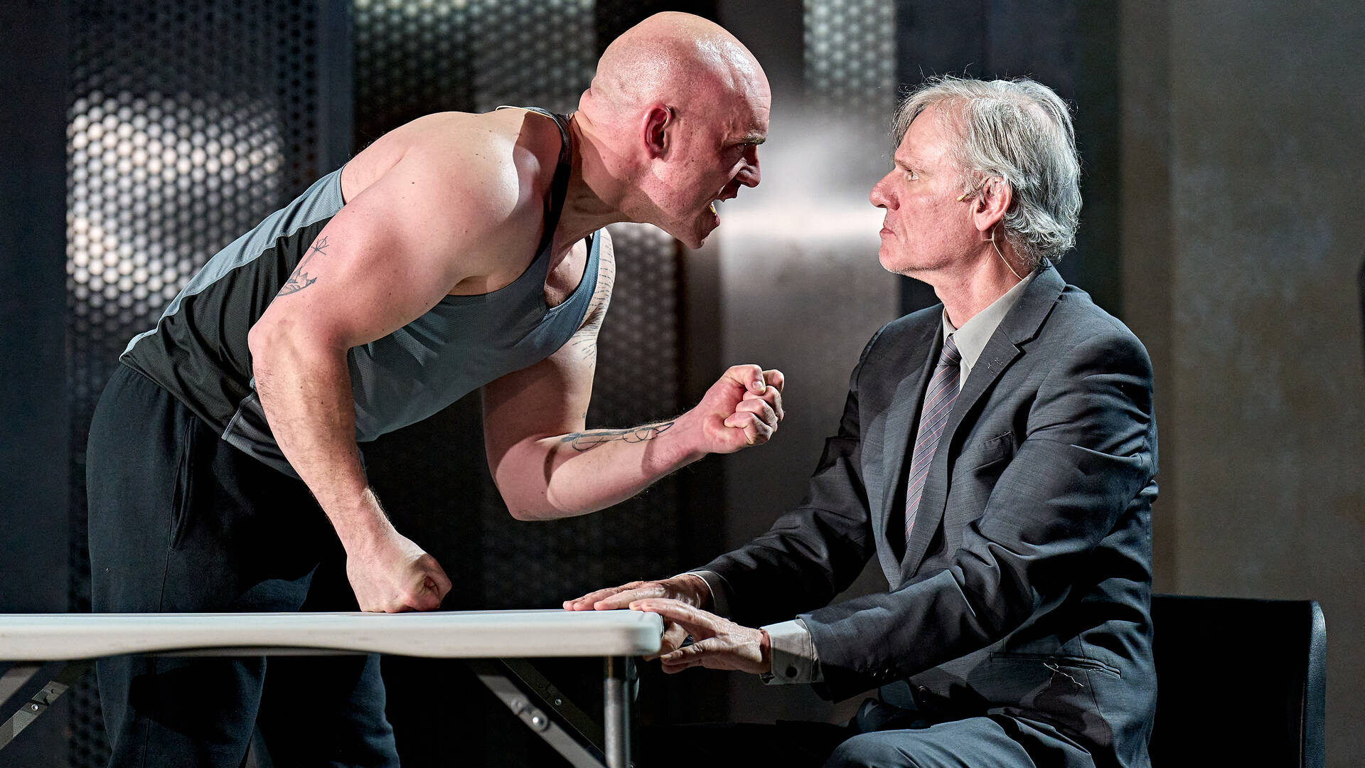 Manhunt, Royal Court Theatre review: Robert Icke’s hauntingly surreal Raoul Moat drama