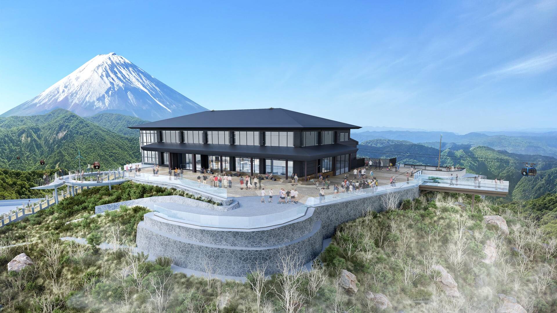 Hakone Ropeway to open new observation area overlooking a volcanic valley