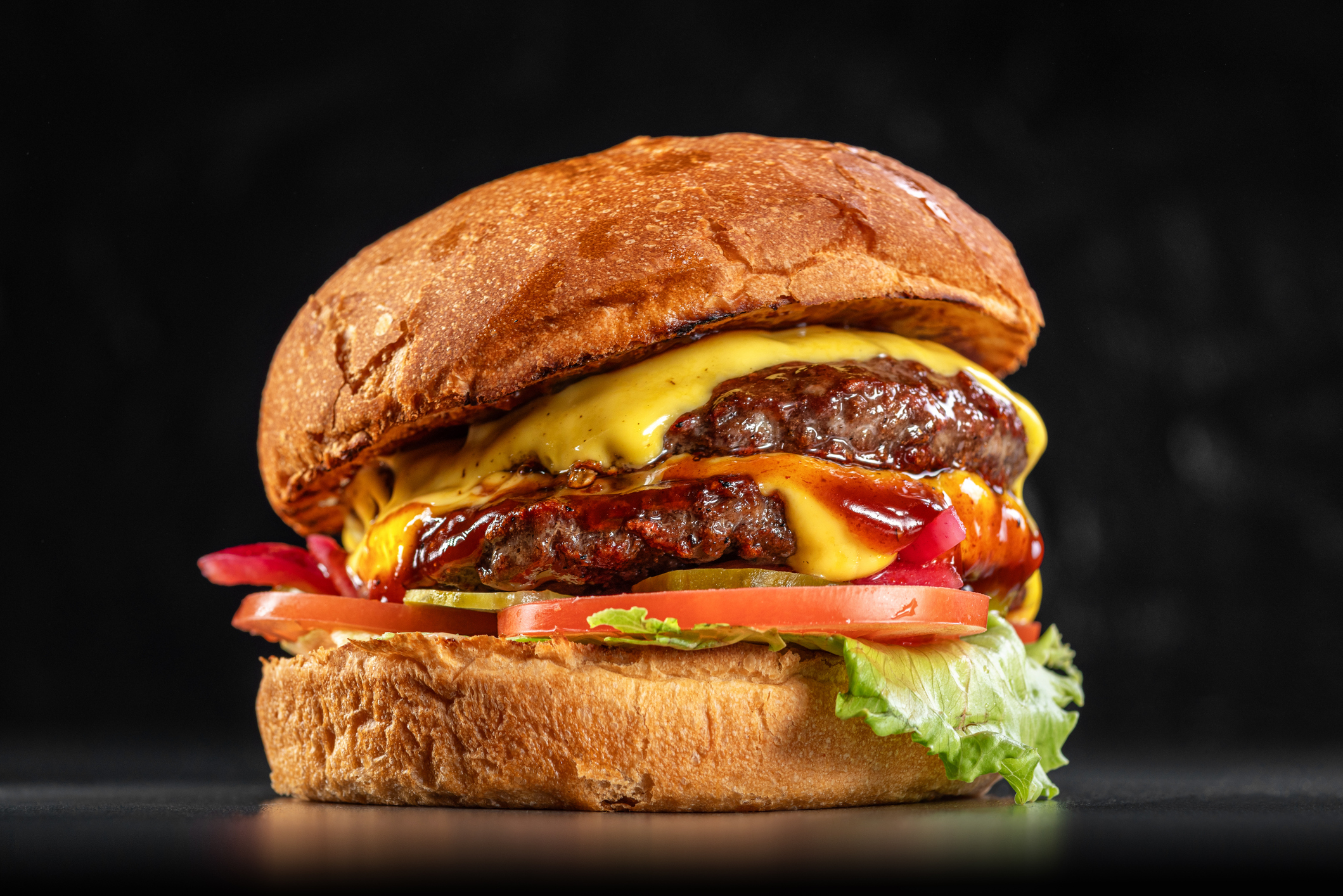 How fast can you eat this massive burger?