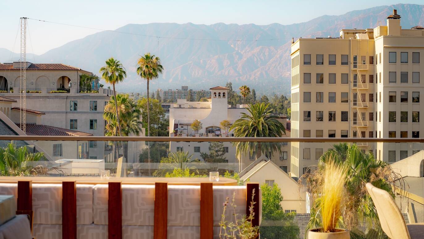 Osa at the AC Hotel Pasadena offers stunning mountain views
