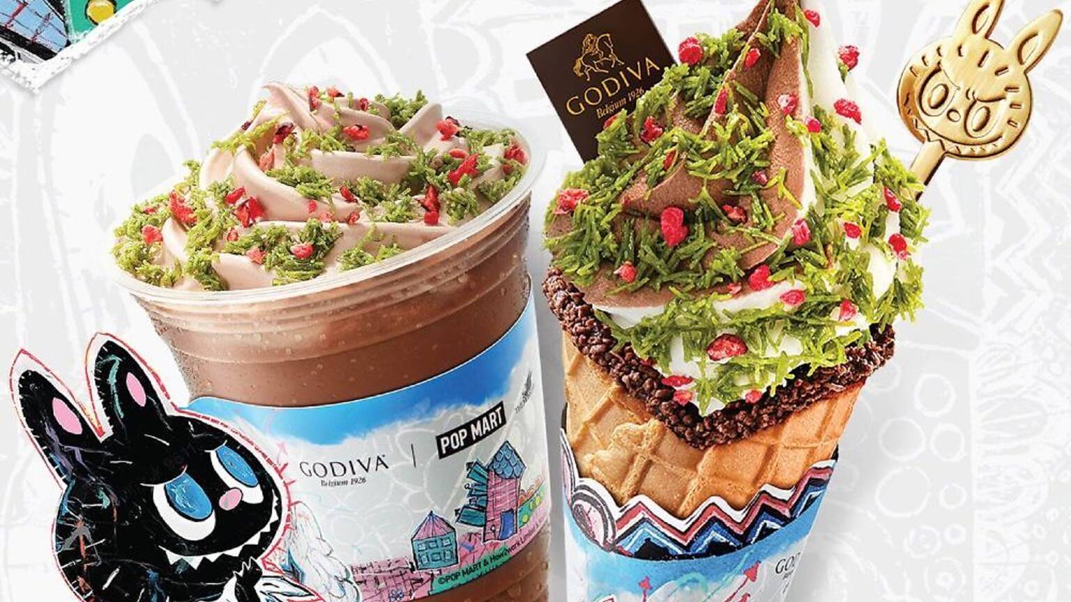 Godiva x Labubu 軟雪糕及奶昔聯乘系列 7月22日起發售