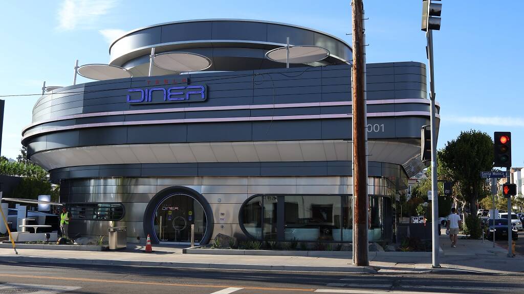 The long-awaited Tesla diner has opened in Hollywood