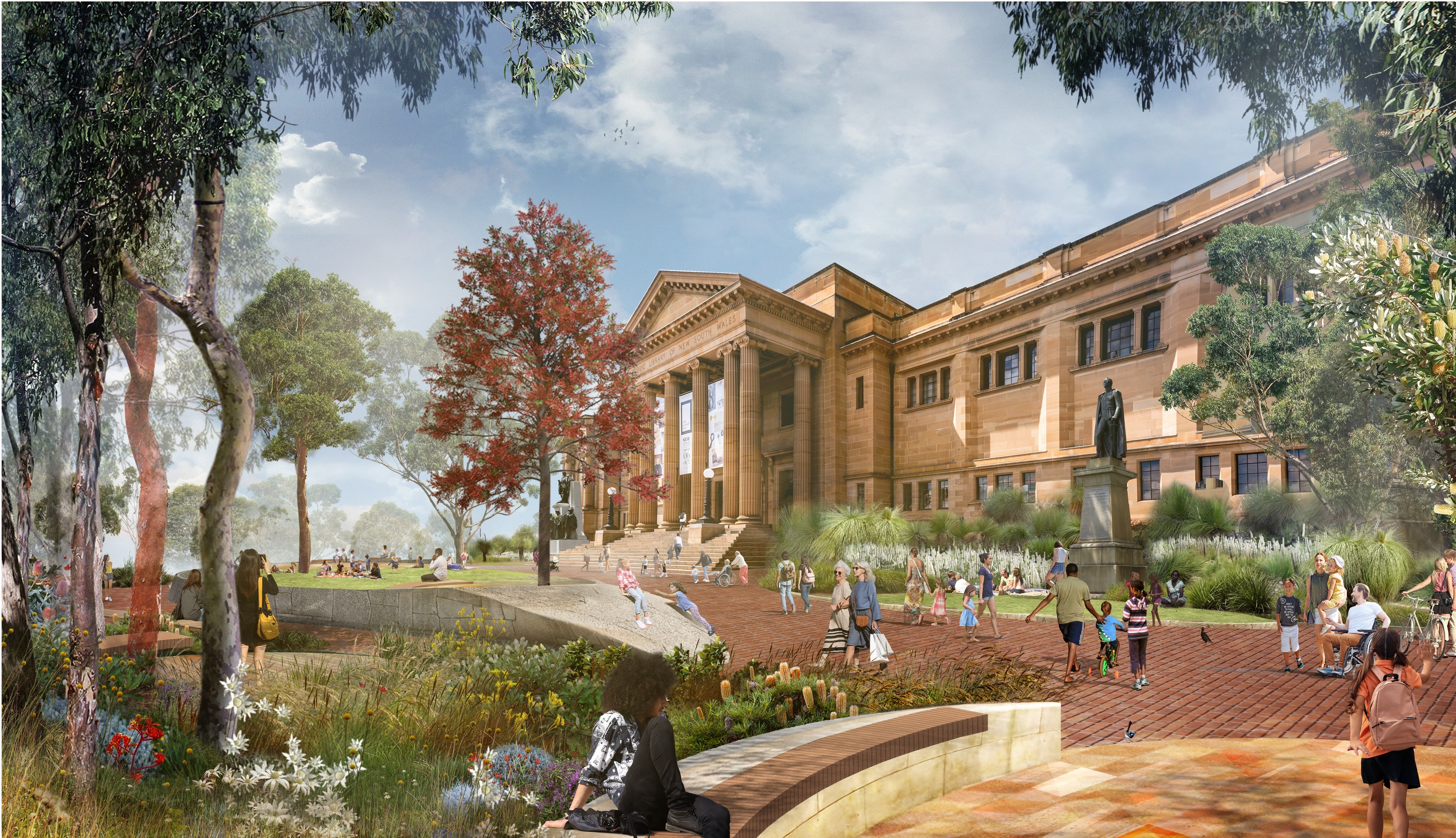 The State Library of NSW's forecourt is getting a $27 m makeover