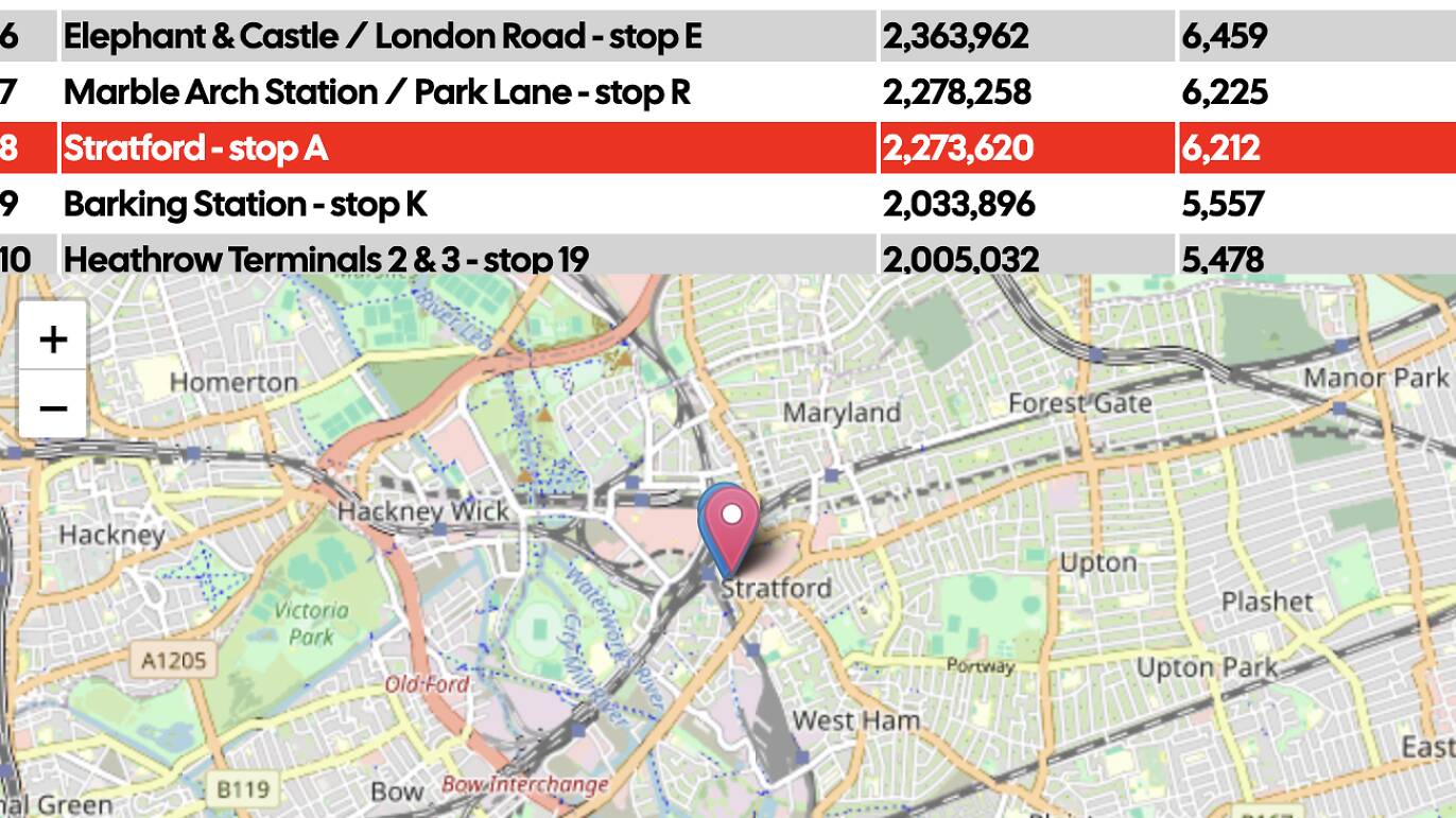 New Interactive Map Show’s London’s Most Crowded Bus Stops: 10 Busiest ...