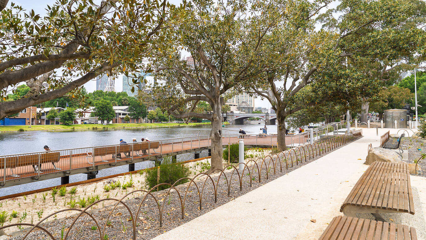 Melbourne's CBD welcomes a new 450-metre boardwalk along the Yarra