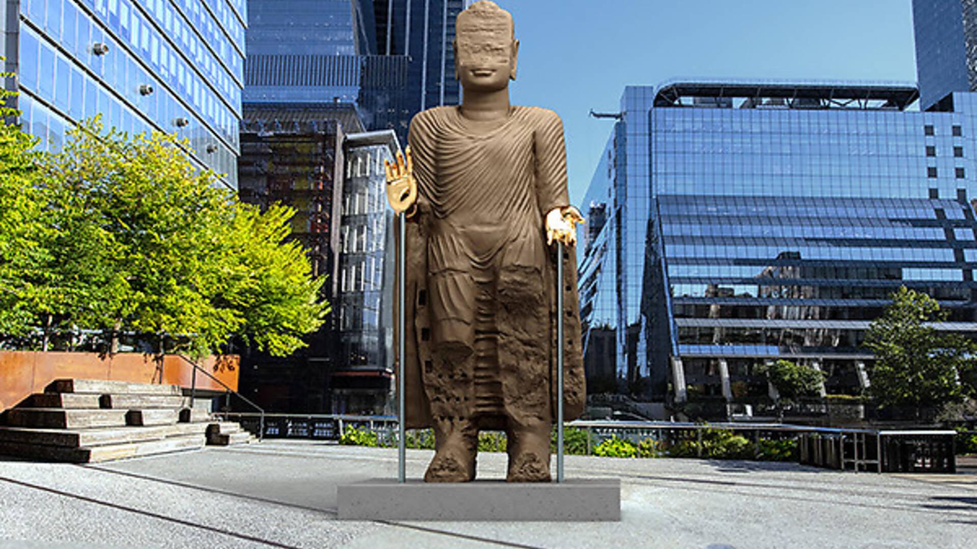 A Giant Sandstone Buddha Is Coming to the High Line in NYC: See Pictures